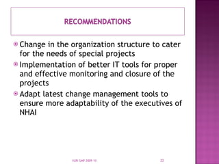 Project management in NHAI | PPT