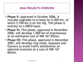Project management in NHAI | PPT