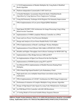 Main p roject list for vlsi | PDF