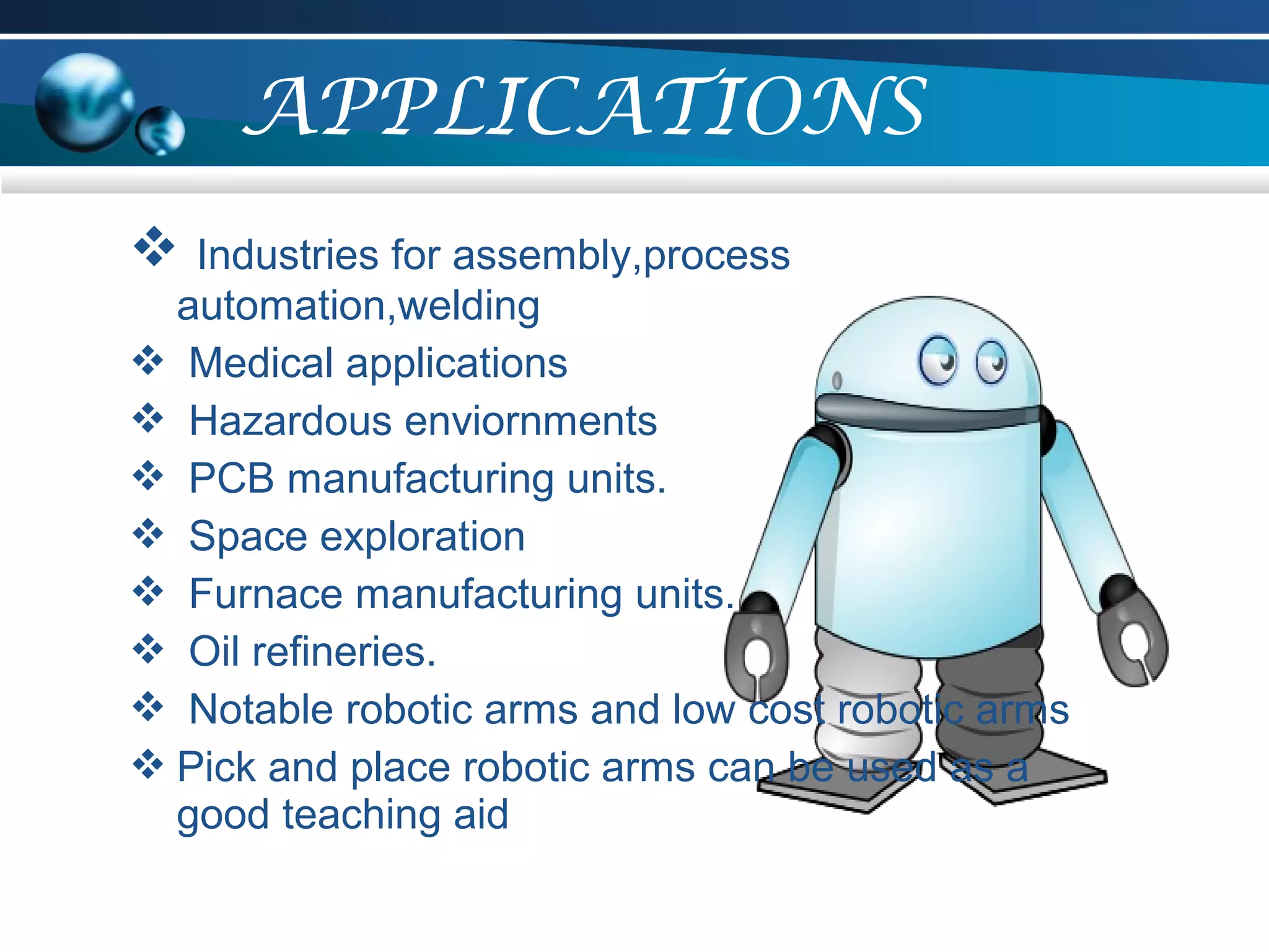 pick and place robotic arm | PPT