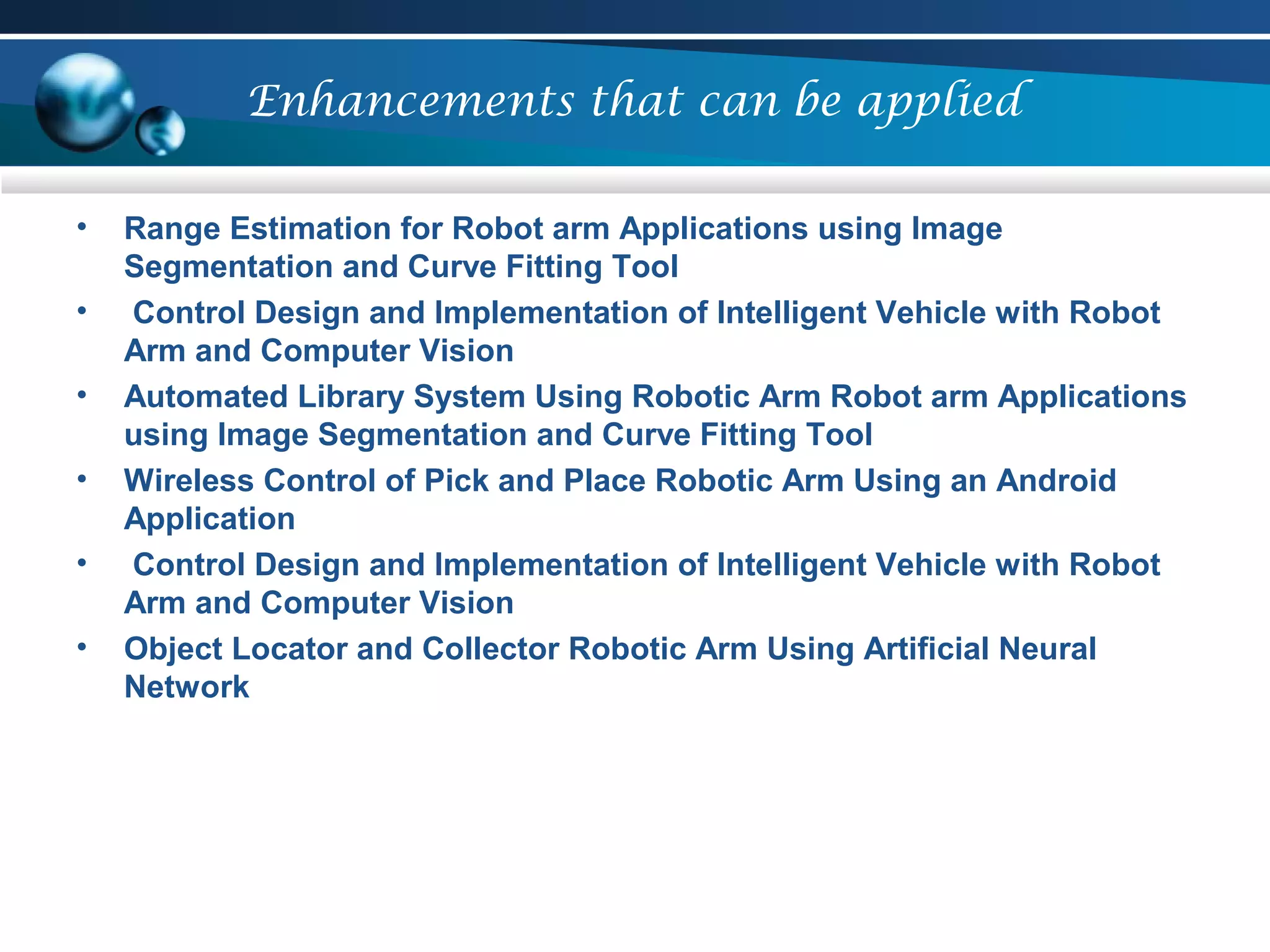 pick and place robotic arm | PPT