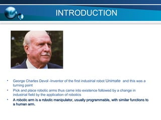 pick and place robotic arm | PPT