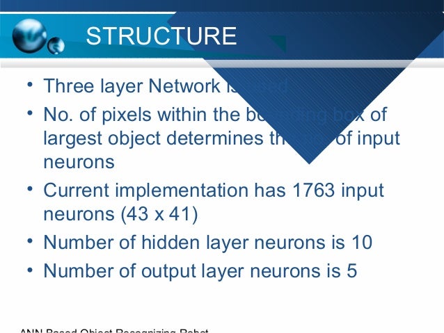 Artificial Neural Network Based Object Recognizing Robot