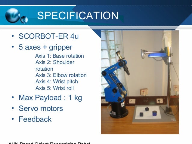 Artificial Neural Network Based Object Recognizing Robot