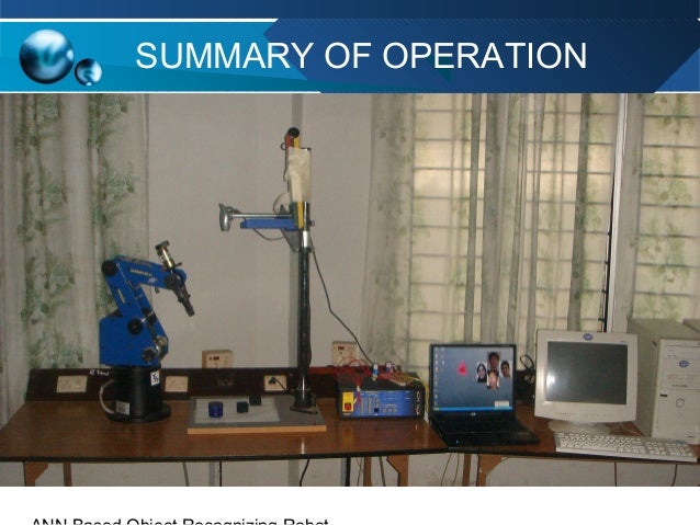 Artificial Neural Network Based Object Recognizing Robot