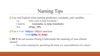 Prolog Programming : Basics | PPTX