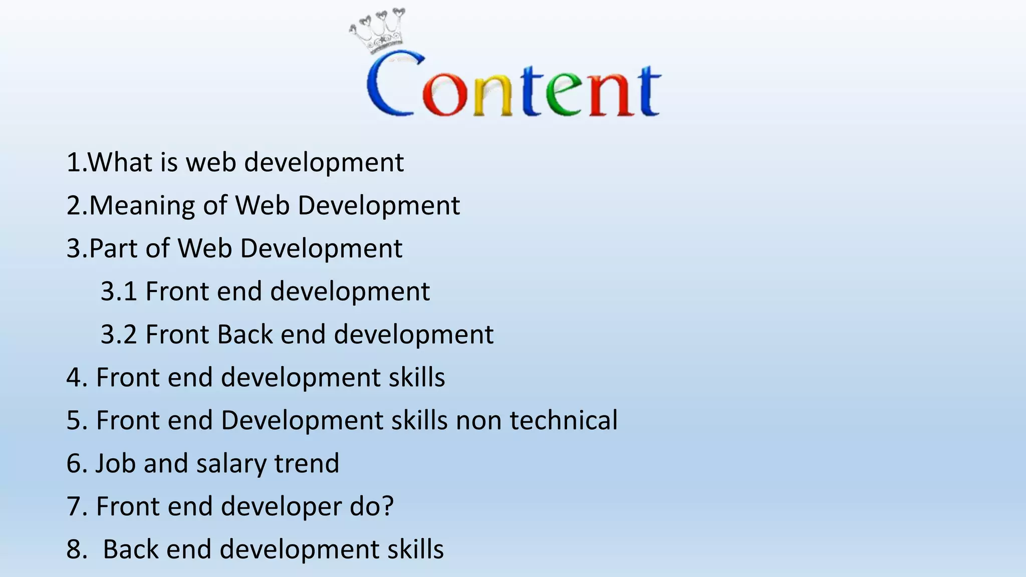 web development ppt by prakash bedage | PPT