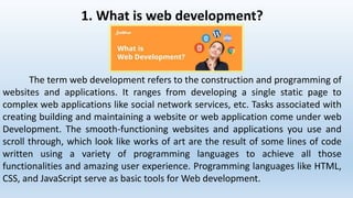 web development ppt by prakash bedage | PPTX | Web Development | Internet