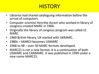 MARC21 | PPTX | Desktop Publishing | Computer Software and Applications