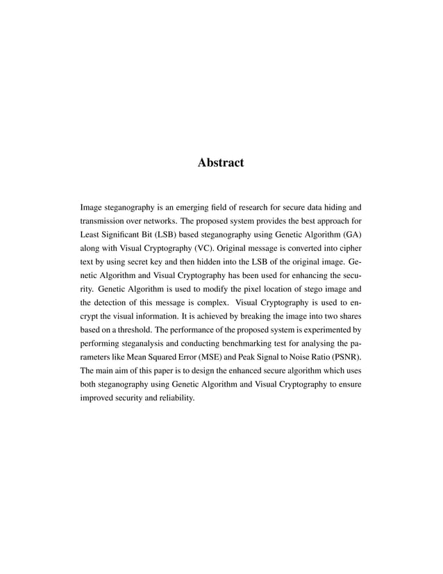 steganography using visual cryptography_report | PDF | Computing | Technology & Computing
