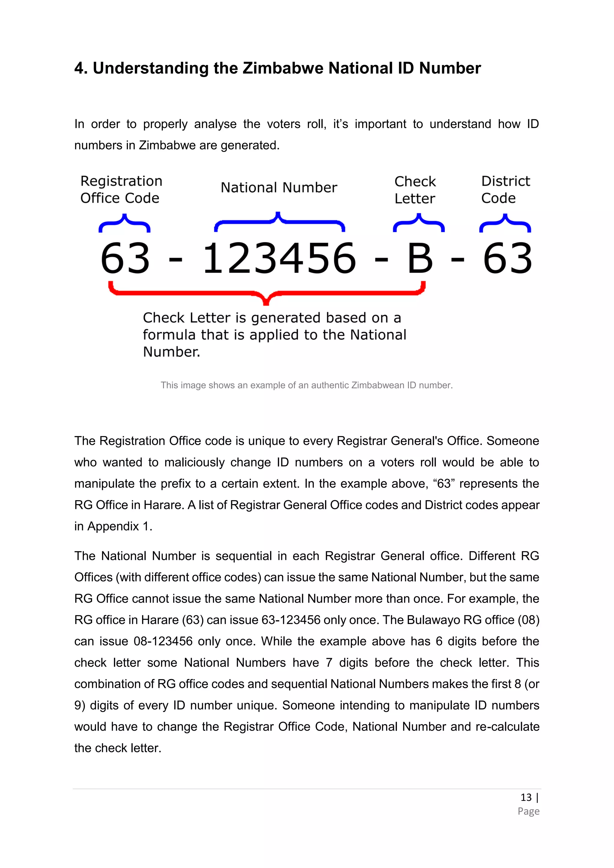 Zimbabwe 2018 biometric voters roll analysis - Pachedu | PDF