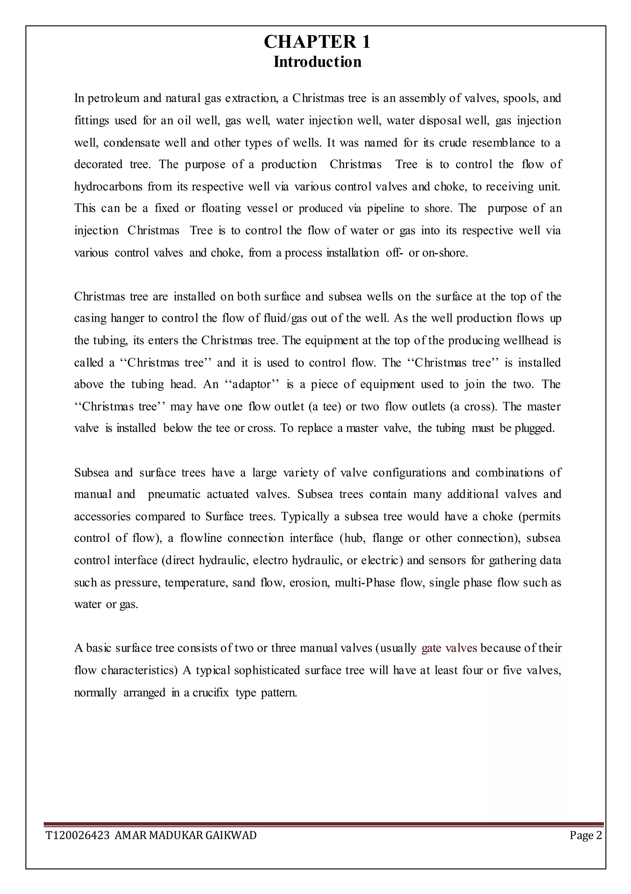 Report on horizontal vertical christmas tree | DOCX