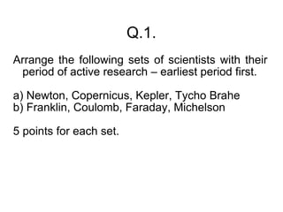 Techkriti Science Quiz Mains | PPT