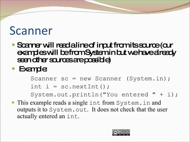 ppt on scanner class | PPT | Programming Languages | Computing