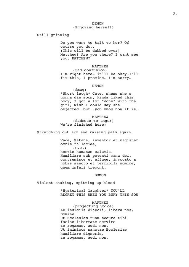 The Dark Inside scene script