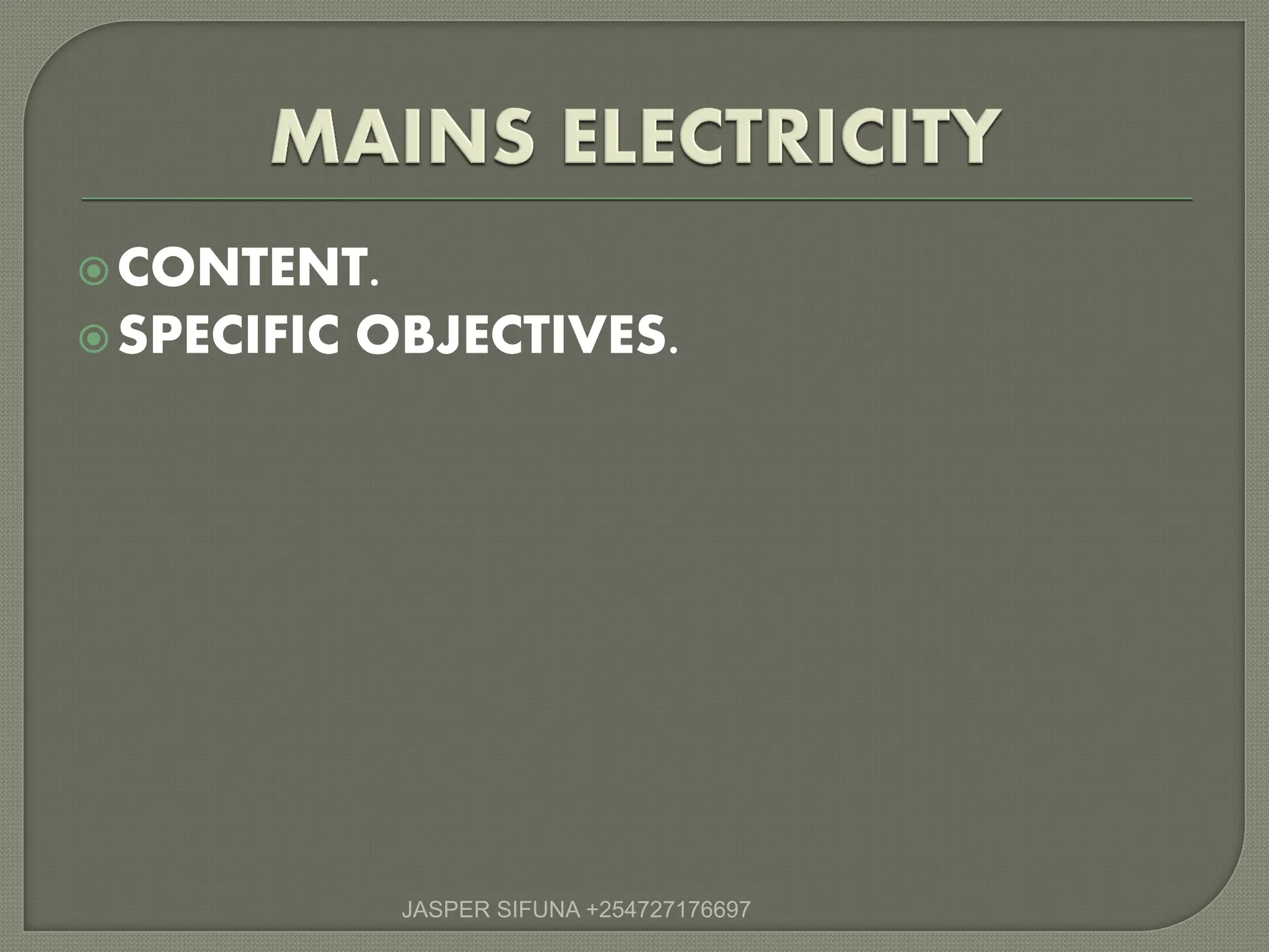 Mains electricity in MYP 5 physics revision papers | PPT