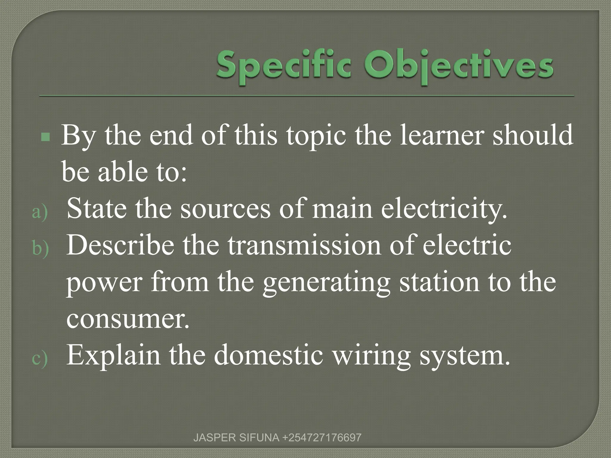 Mains electricity in MYP 5 physics revision papers | PPT