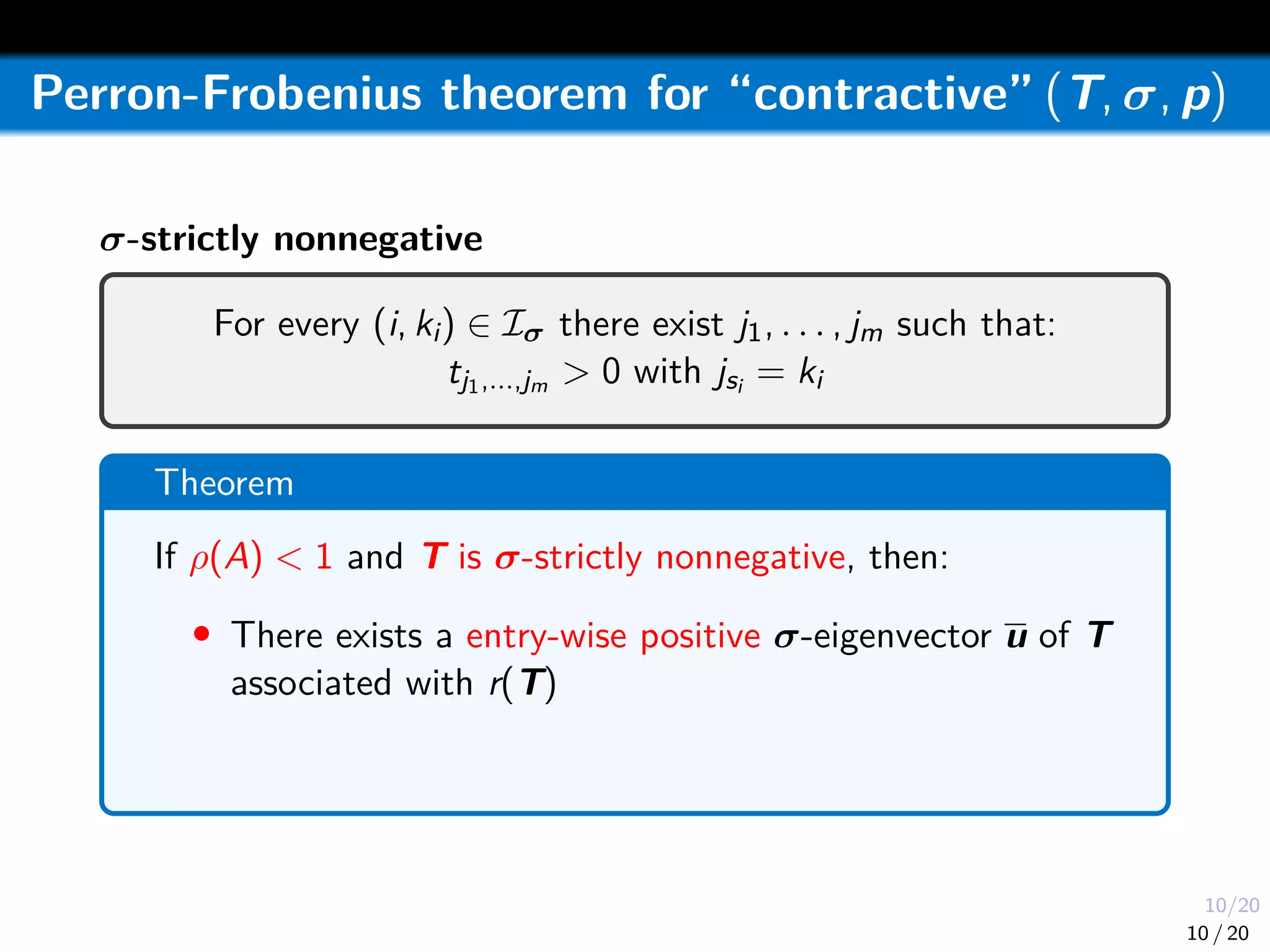 A new Perron-Frobenius theorem for nonnegative tensors | PDF | Physics ...