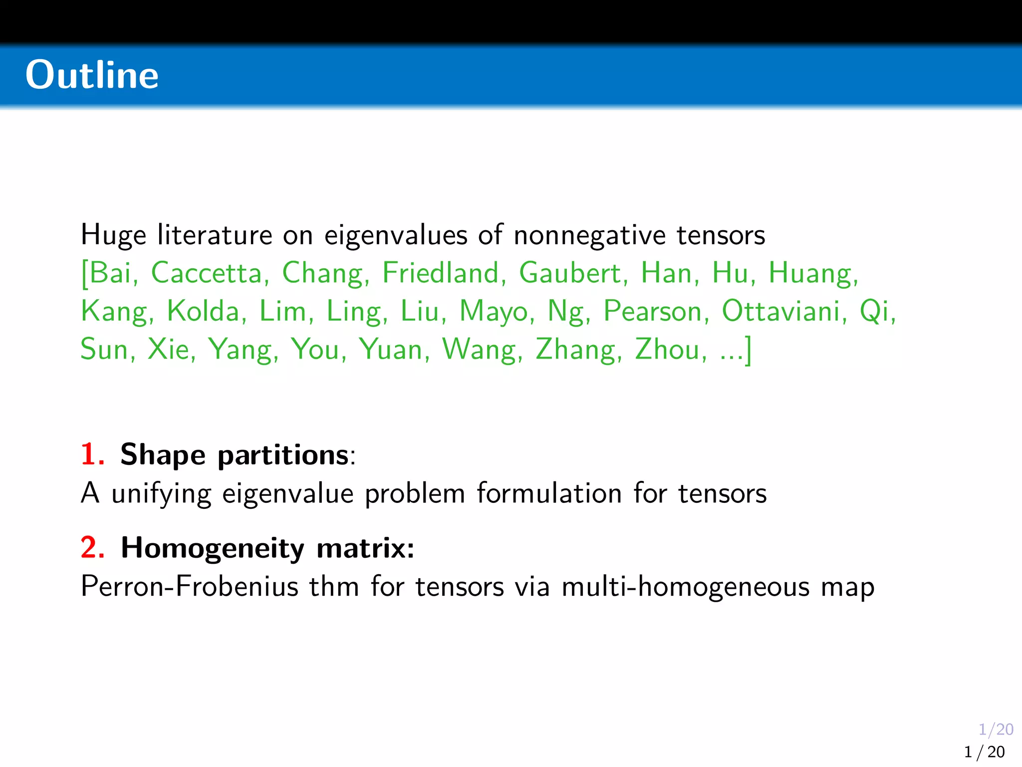A new Perron-Frobenius theorem for nonnegative tensors | PDF | Physics | Science