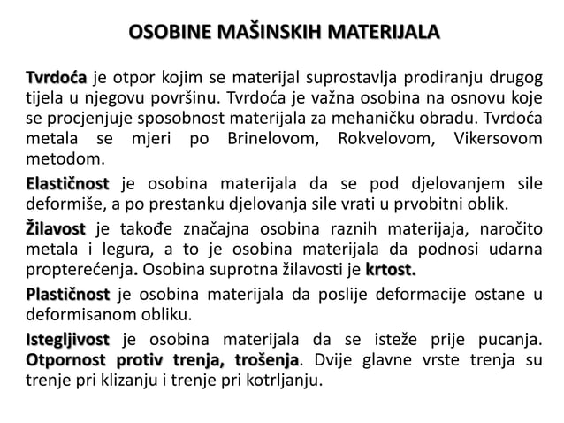 Mašinski materijali I razred - Mašinski tehničar - skracena.pptx