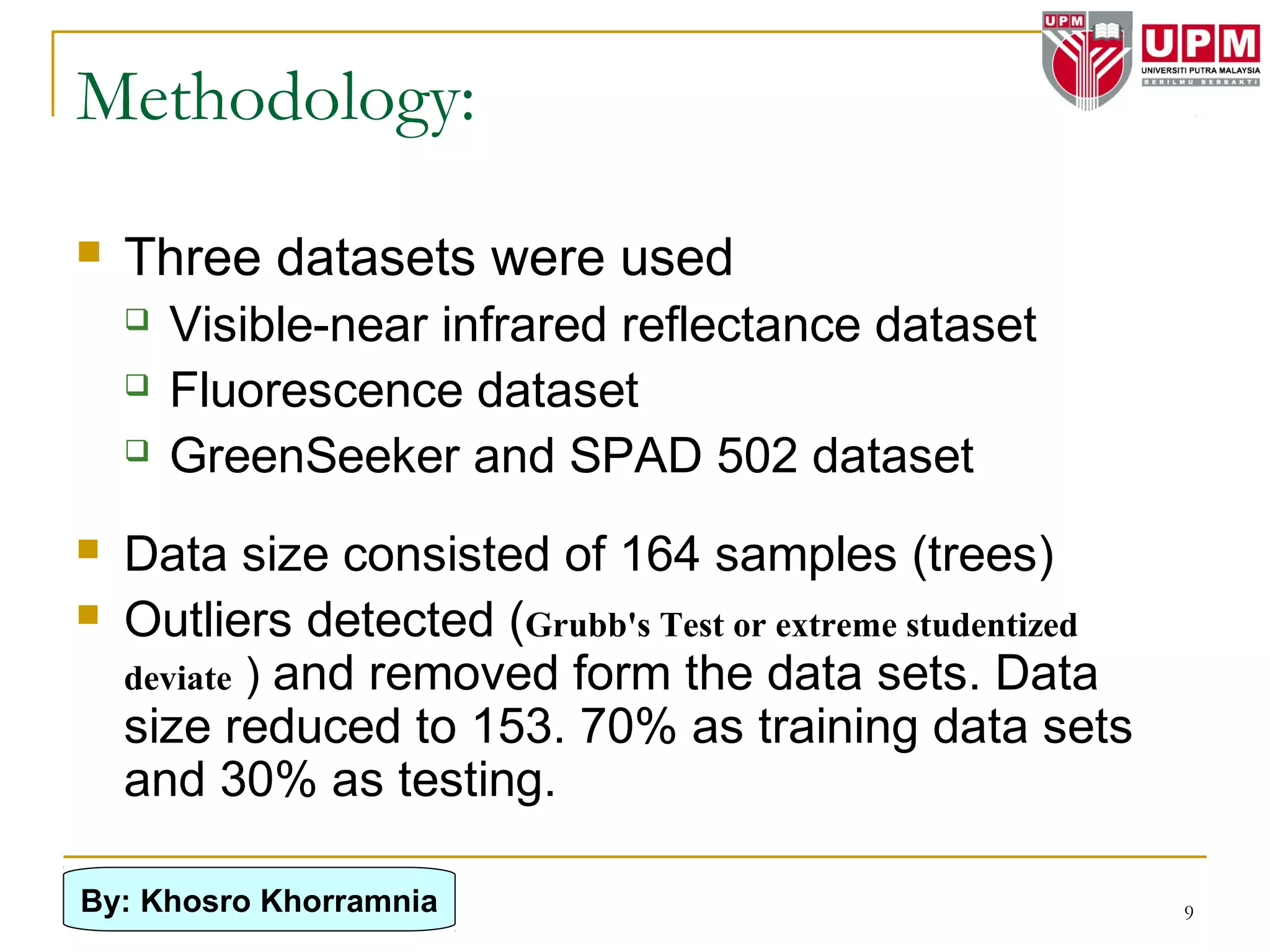 OIL PALM LEAF NUTRIENT ESTIMATION USING OPTICAL SENSORS | PPT