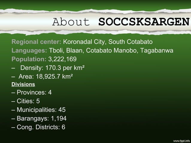 soccsksargen (Region 12) | PPT