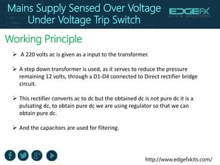 Mains operated under voltage over voltage trip switch | PPTX