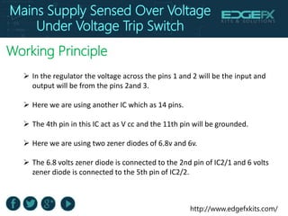 Mains operated under voltage over voltage trip switch | PPTX