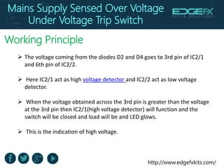 Mains operated under voltage over voltage trip switch | PPTX