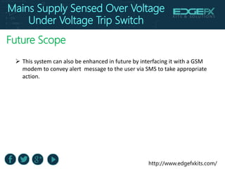 Mains operated under voltage over voltage trip switch | PPTX