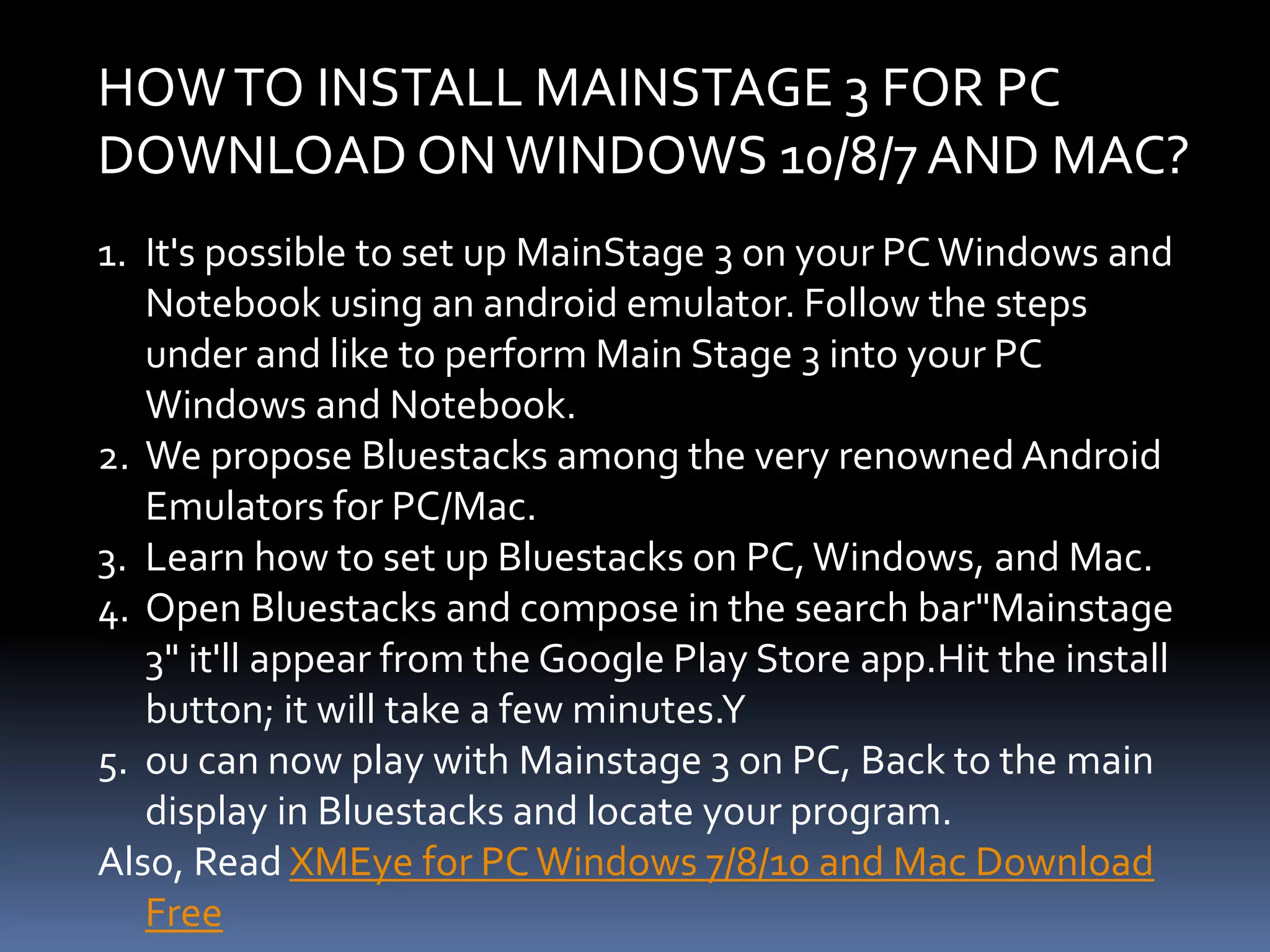 Mainstage 3 for pc | PDF