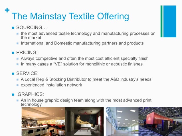 Mainstay textile presentation for A & D | PPT