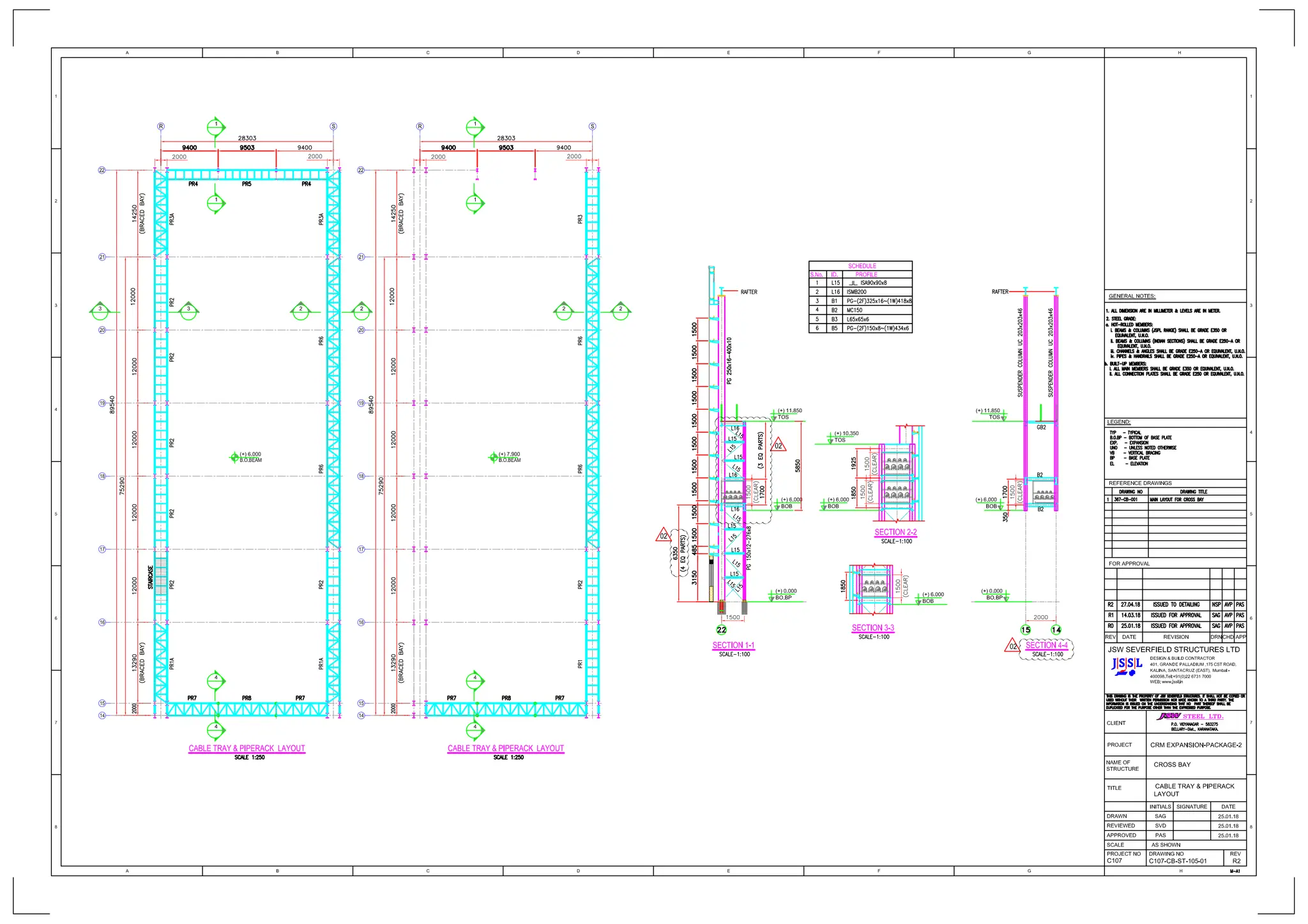 Steel detailing, main steel, tekla structure, | PDF