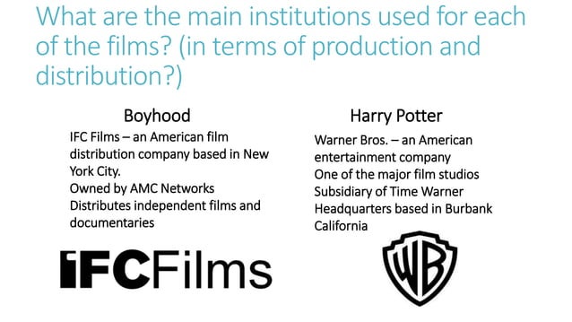 Mainstream films versus independent films | PPTX