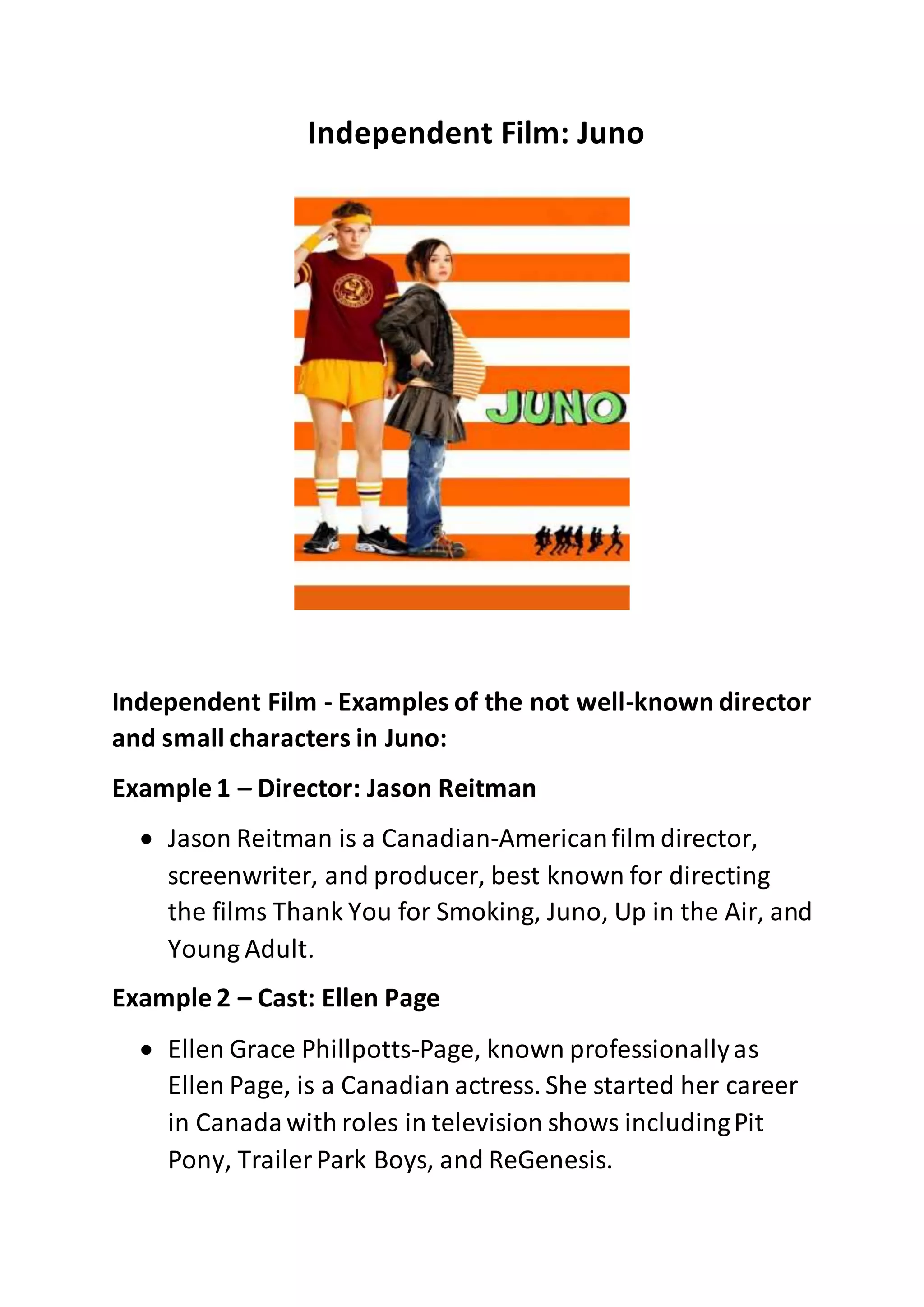 Mainstream, independent and niche film | DOCX