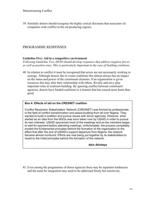 Mainstreaming conflict | PDF