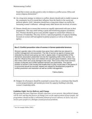 Mainstreaming conflict | PDF