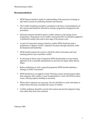 Mainstreaming conflict | PDF