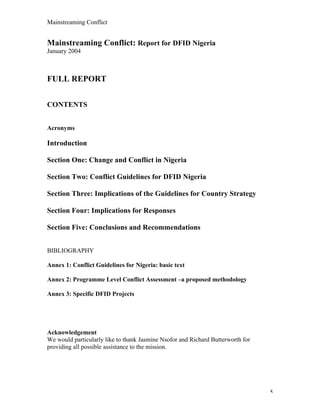 Mainstreaming conflict | PDF