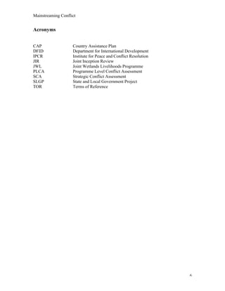 Mainstreaming conflict | PDF