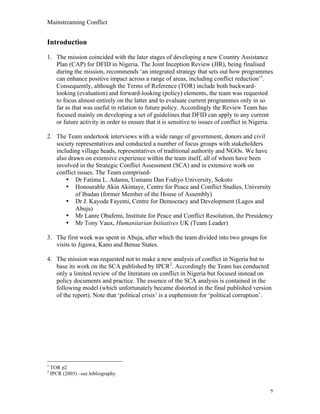 Mainstreaming conflict | PDF