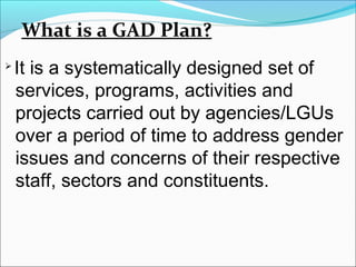 Mainstreaming gad budget presentation | PPT