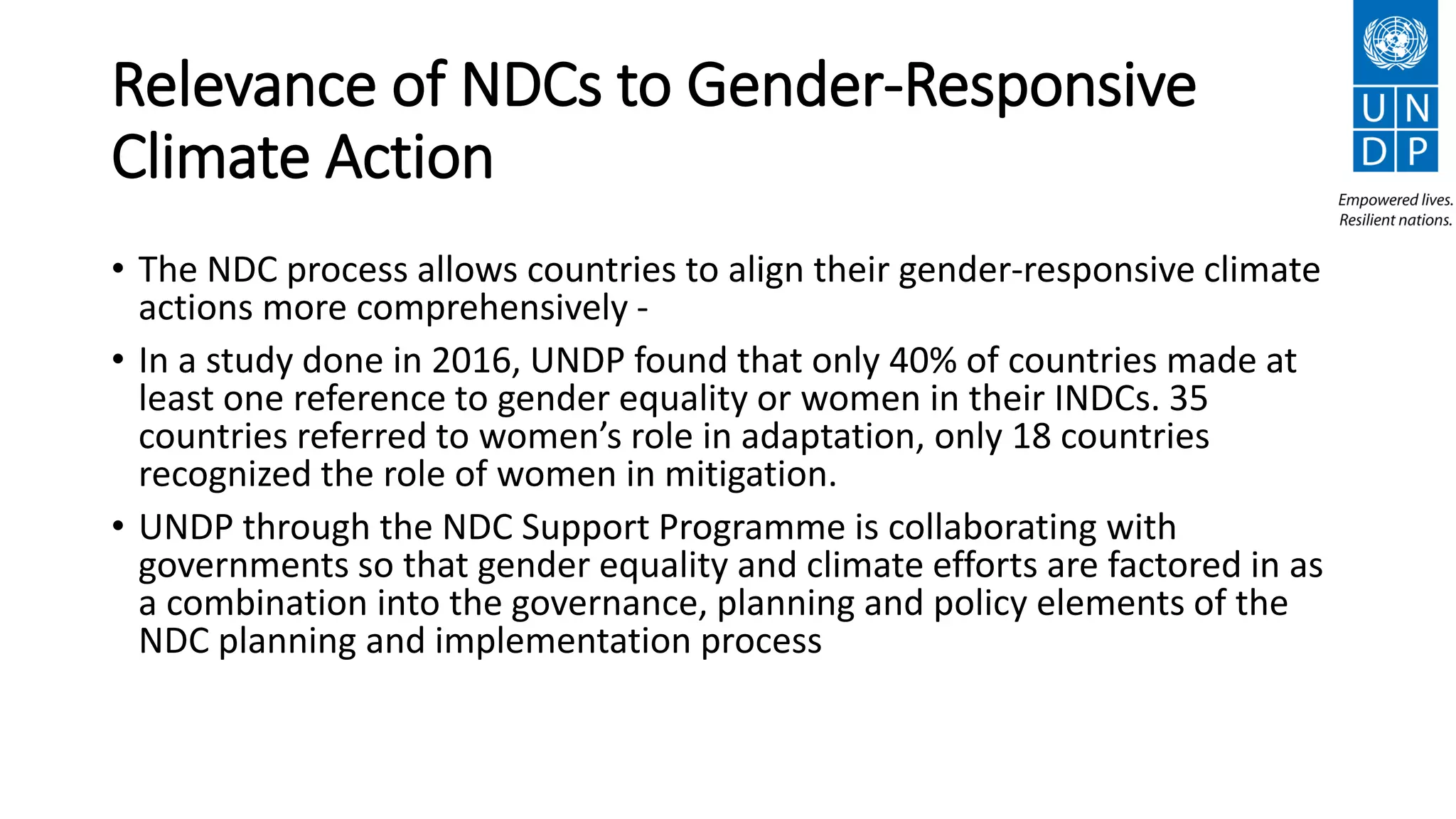 Mainstreaming Gender Within the NDC Process | PDF