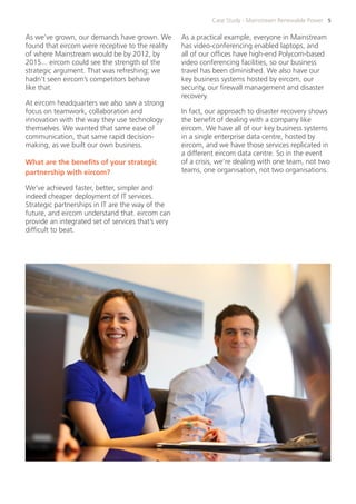 Mainstream Renewable Power: Strategic ICT Partnership Case Study | PDF