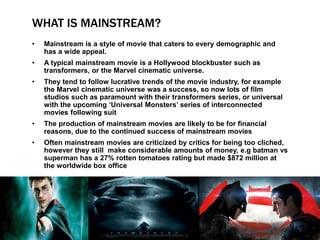 Mainstream vs niche | PPT