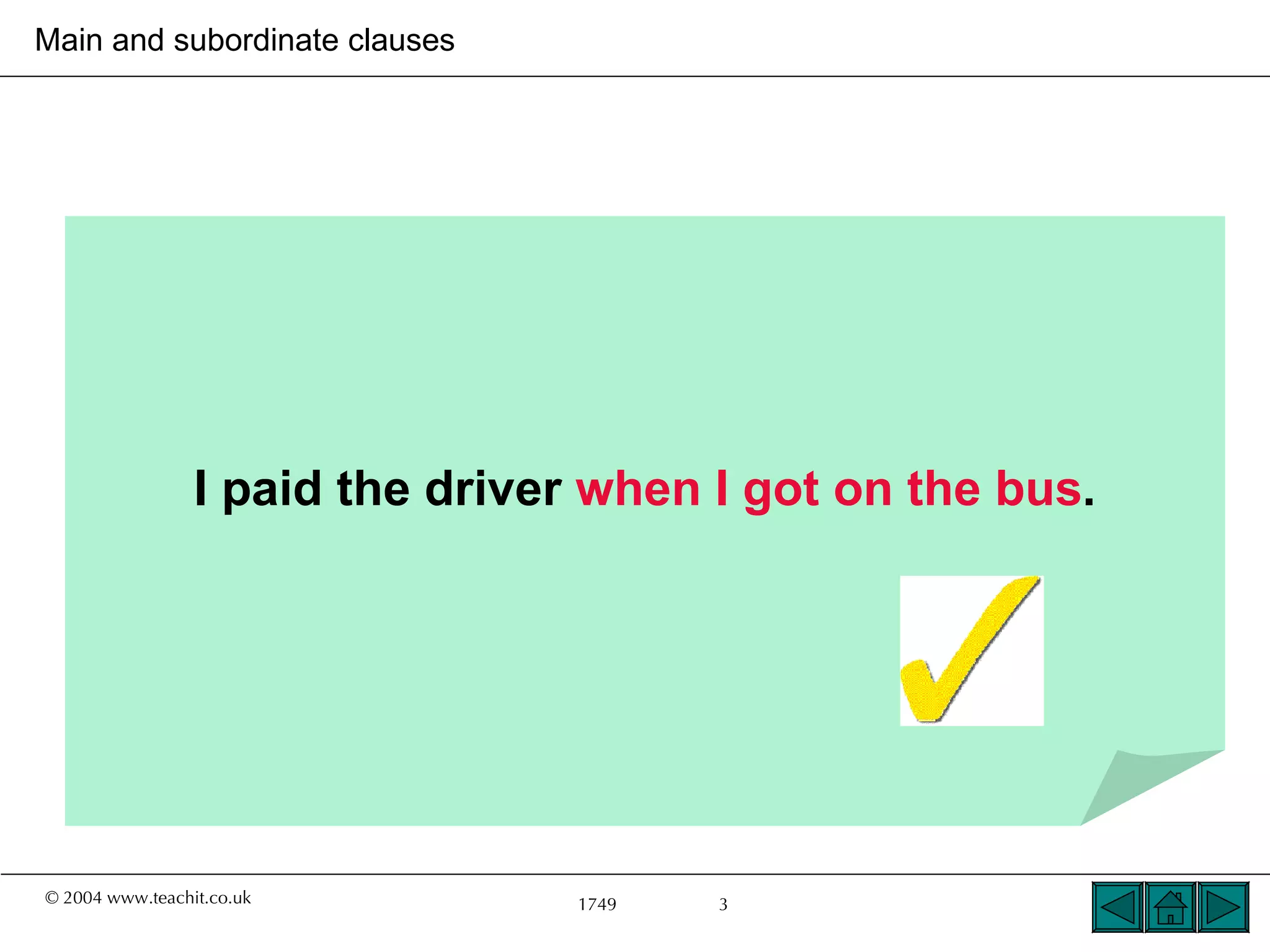 Main & Subordinate Clauses | PPT