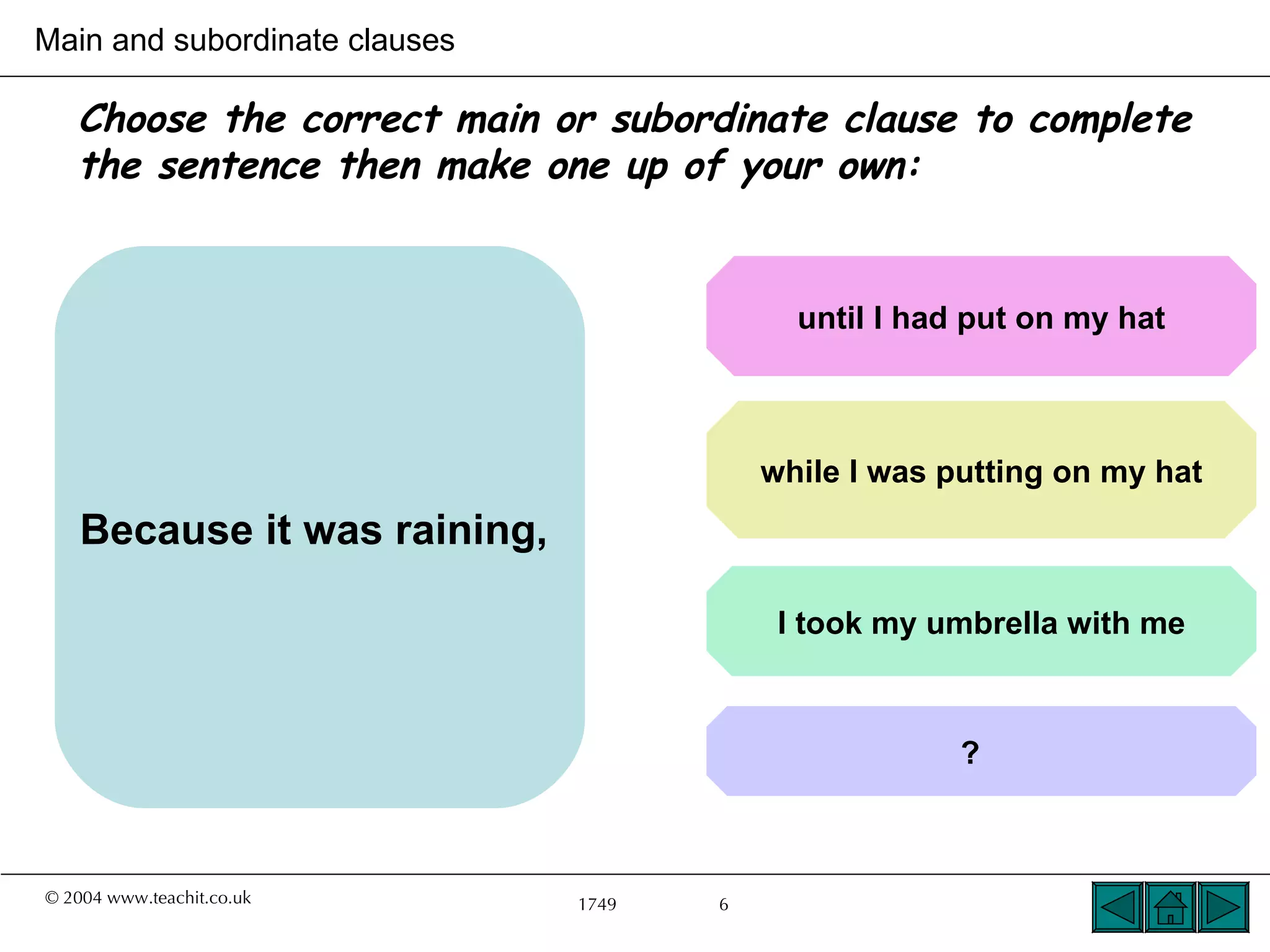 Main & Subordinate Clauses | PPT