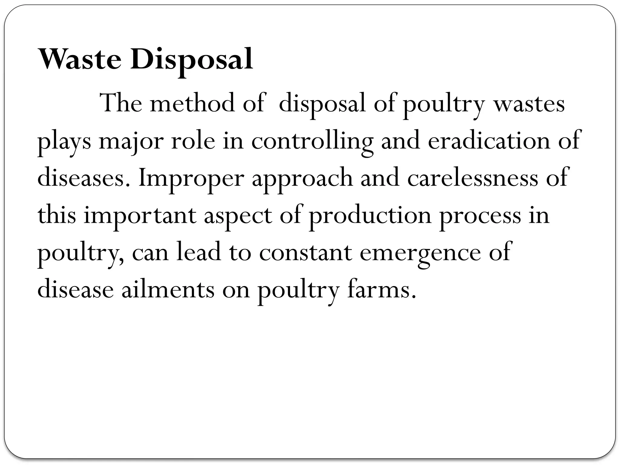 Maintain Poultry House: rules and needed | PPTX