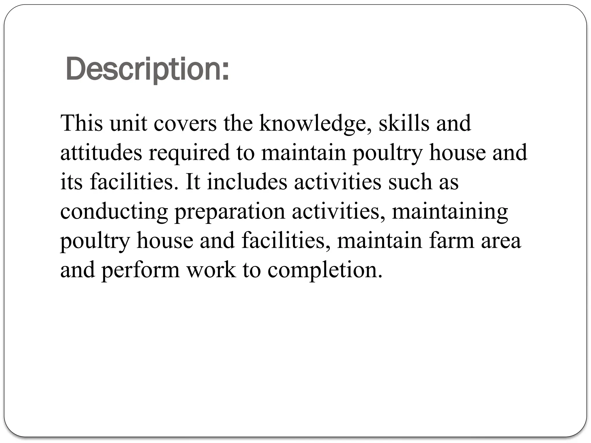Maintain Poultry House: rules and needed | PPTX