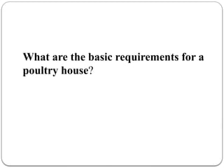 Maintain Poultry House: rules and needed | PPTX